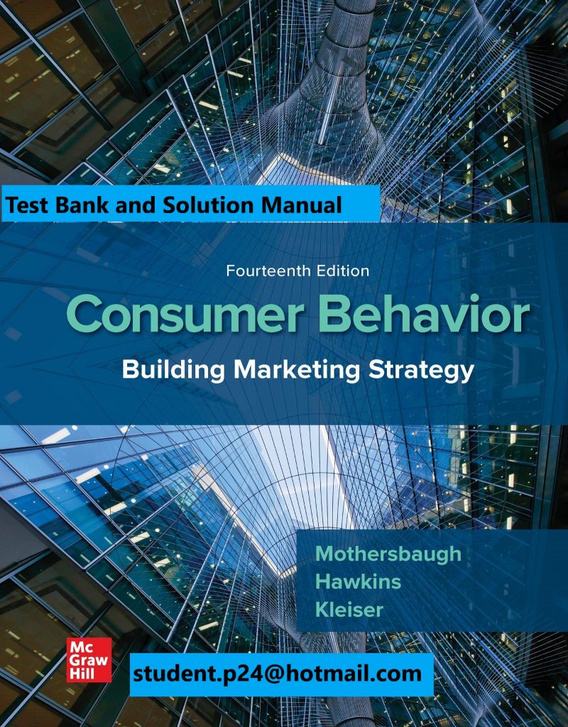 Consumer Behavior Building Marketing Strategy 14th David Mothersbaugh ...